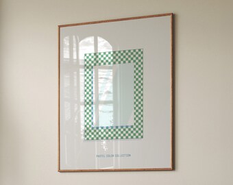 Neon Checkered Wall Art Download Checker Printable Poster - Etsy