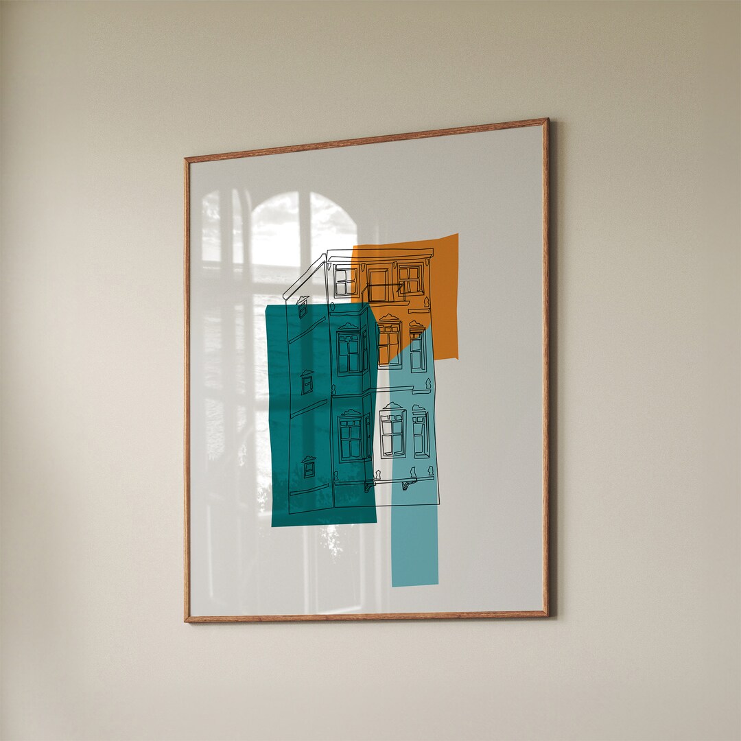 Abstract Building Printable Poster, Architecture Wall Art, Minimal ...