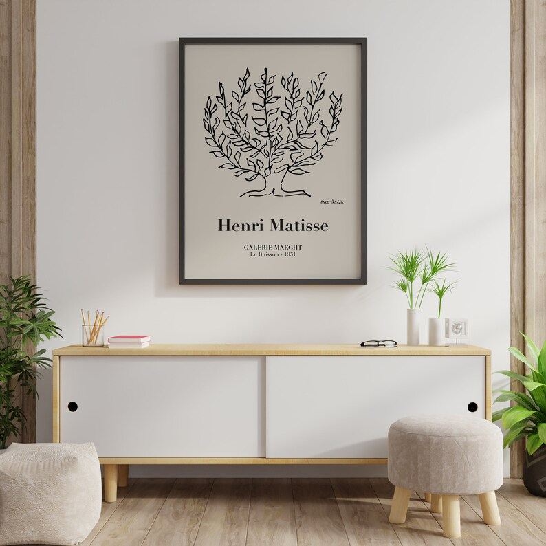 Matisse Tree Exhibition Poster Neutral / Black Printable - Etsy