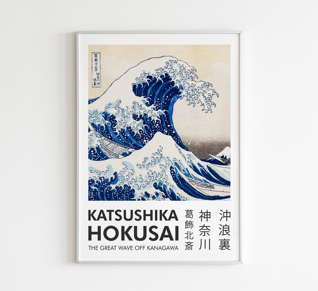 Hokusai Poster the Great Wave off Kanagawa Japanese - Etsy