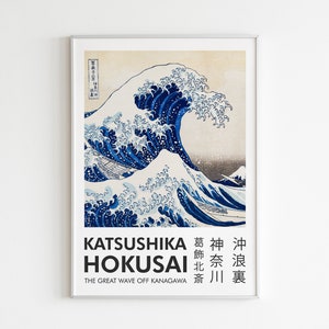Hokusai Poster, the Great Wave off Kanagawa, Japanese Printable Art ...
