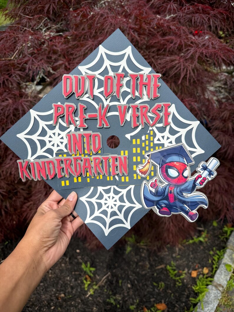 Spider-verse Graduation Cap Topper: Superhero Pre-k Graduation Decor - Etsy