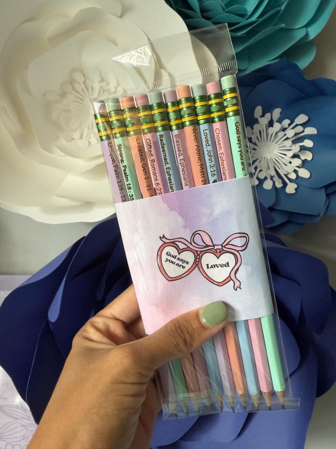 Inspirational Bible Verse Pencils: Christian Scripture, Set of 8 - Etsy