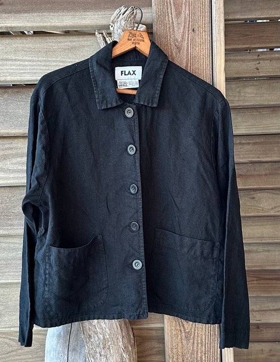 linen shirt jacket vintage - Gem