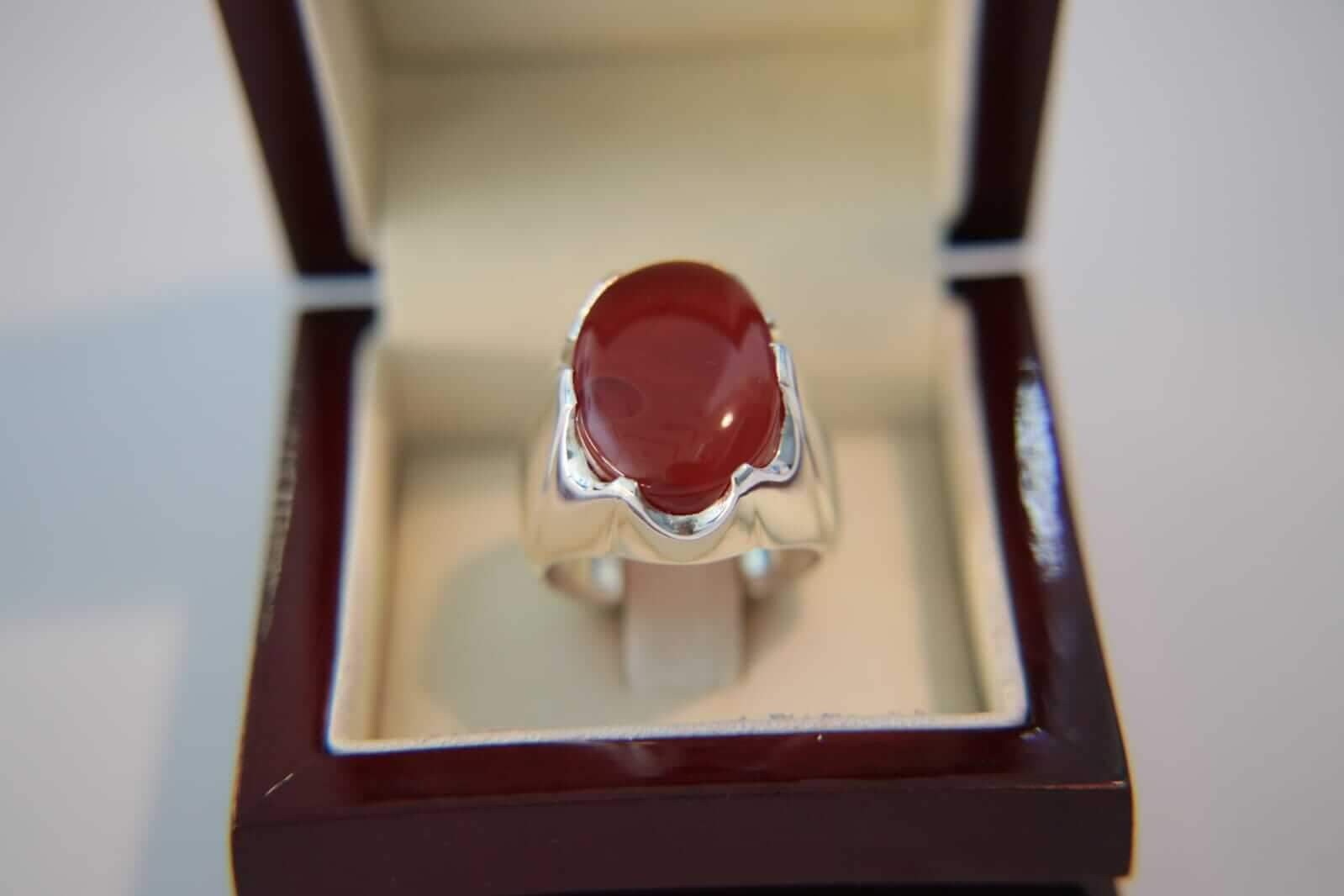 Beautiful Blood Red Yemeni Aqeeq Ring Natural Yamni Akik Aqiq - Etsy