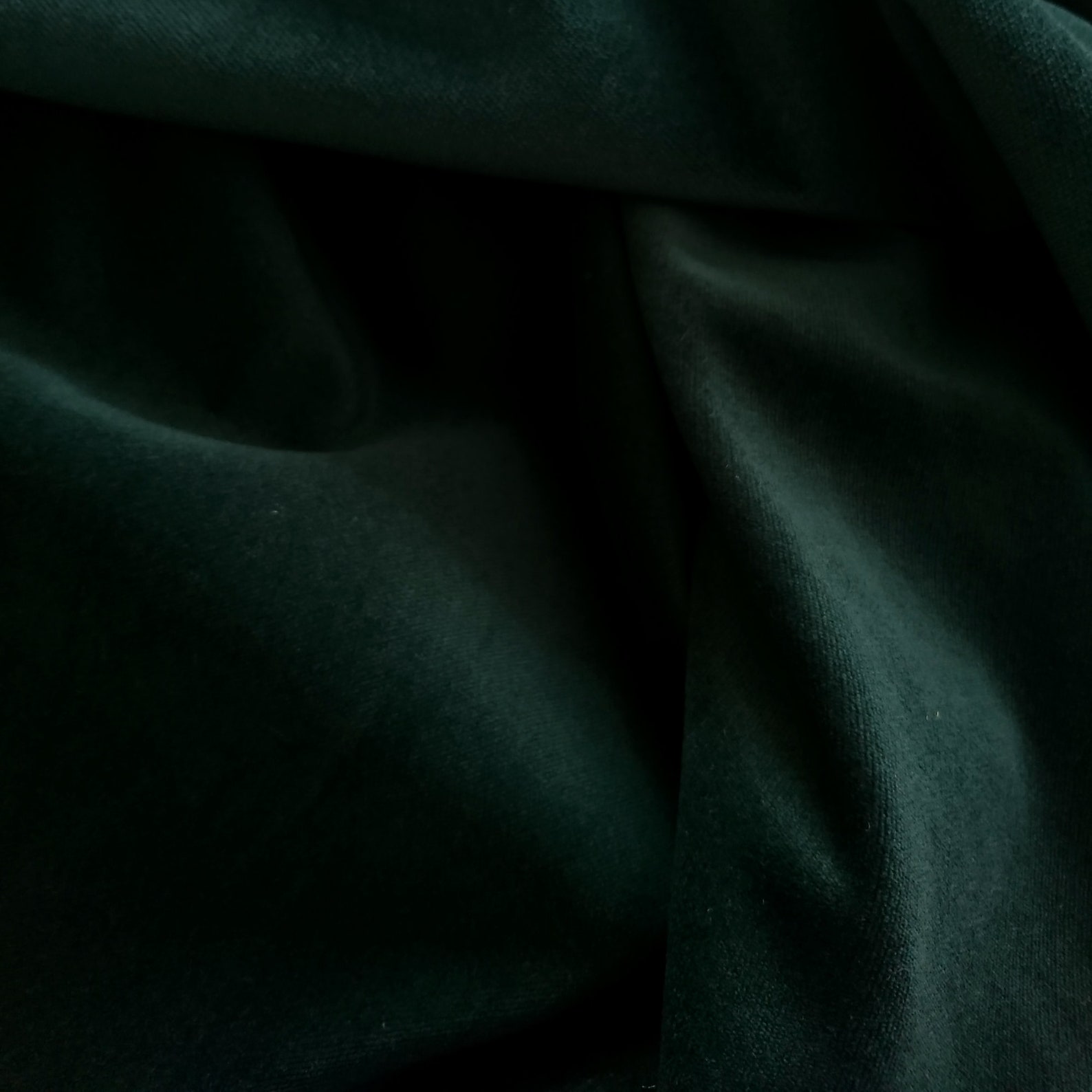 Solid Dark Emerald Green Upholstery Velvet Textile Fabric, Furniture ...