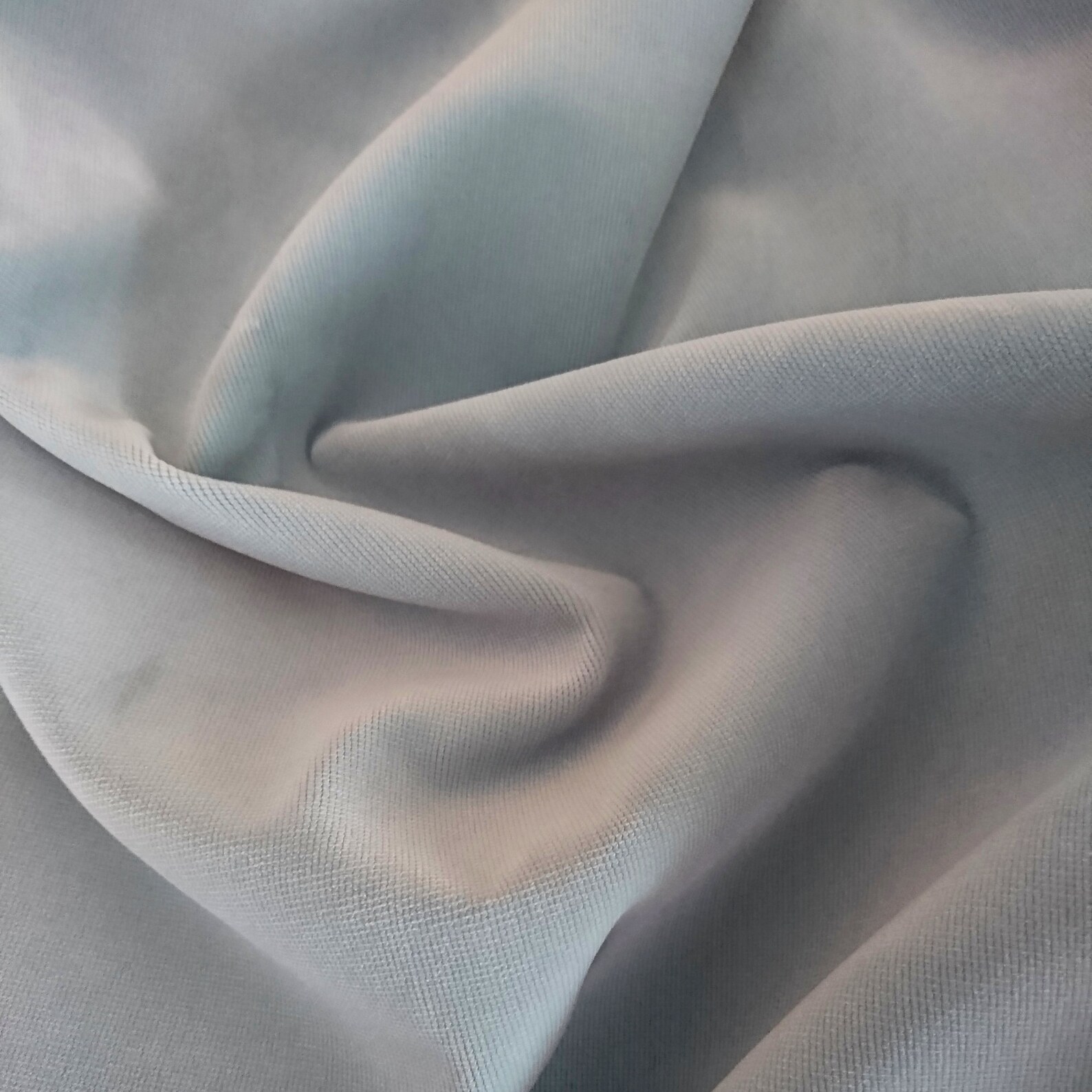 Solid Sky Blue Upholstery Velvet Textile Fabric, Ligth Blue Furniture ...