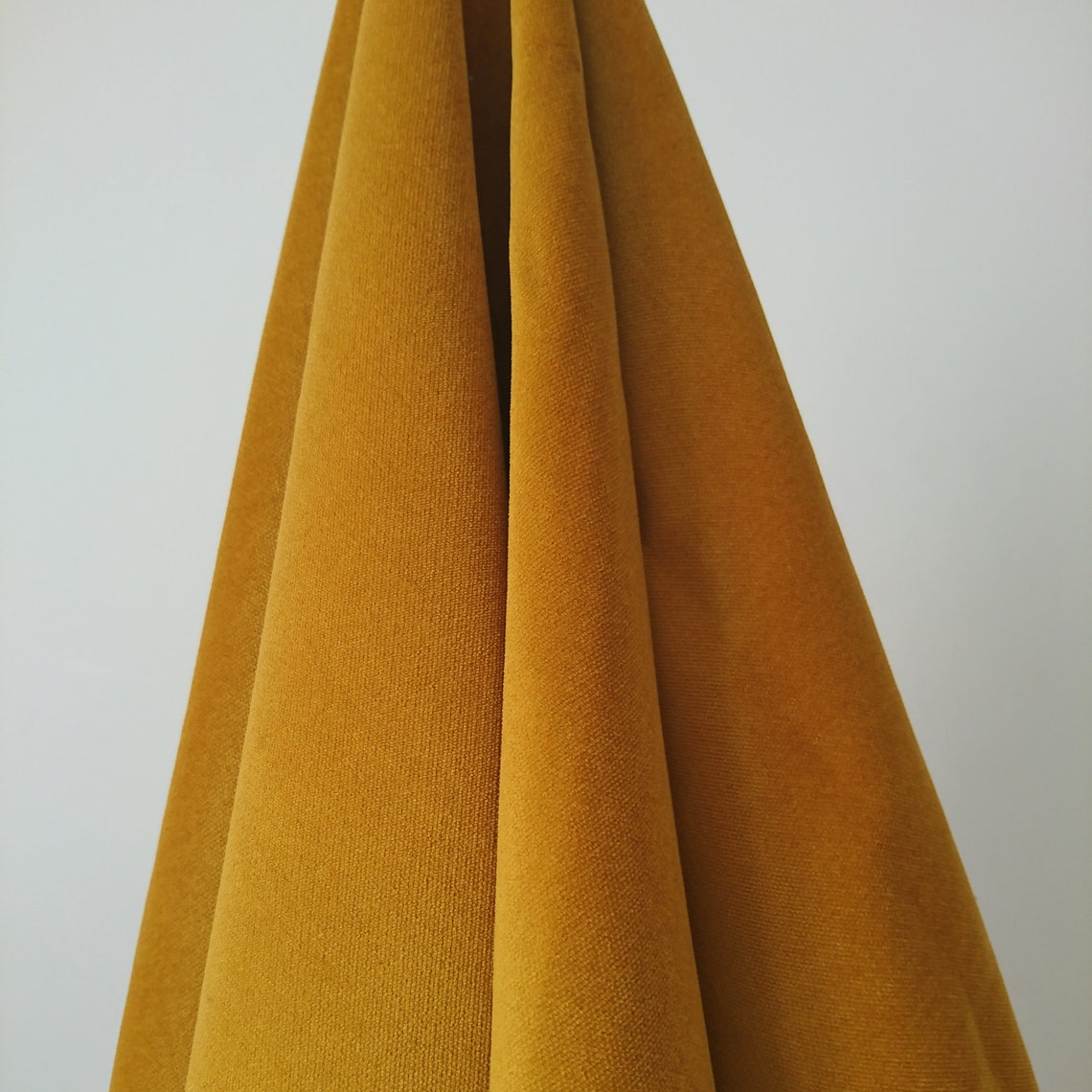 Solid Matt Dark Mustard Upholstery Velvet Textile Fabric - Etsy