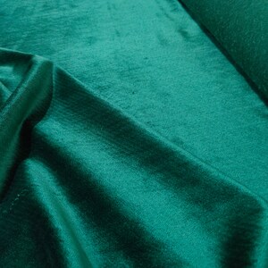 Luxury Emerald Green Velvet Upholstery Fabric by the Yard, Dark Green ...