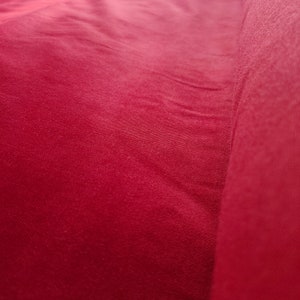 Solid Luscious Red Upholstery Velvet Fabric, Furniture Fabrics, Carmine ...