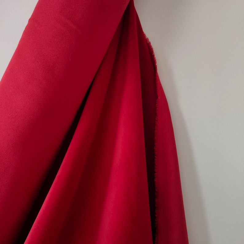 Solid Luscious Red Upholstery Velvet Fabric, Furniture Fabrics, Carmine ...