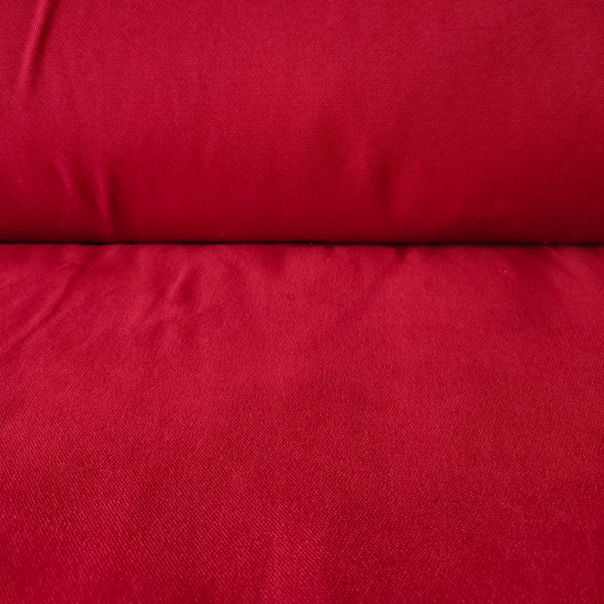Solid Luscious Red Upholstery Velvet Fabric, Furniture Fabrics, Carmine ...