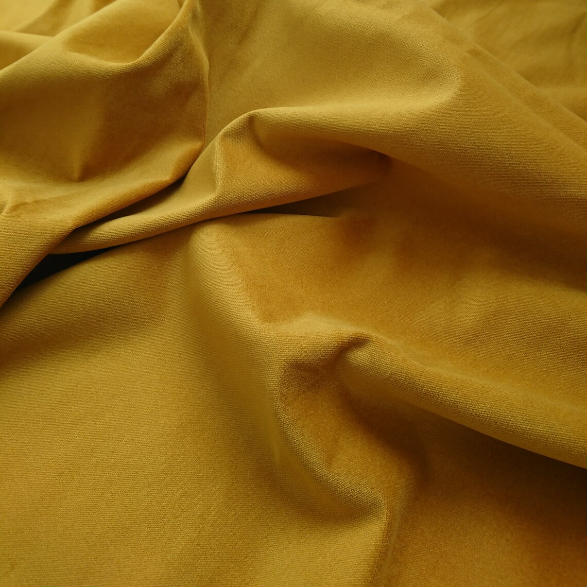 Solid Matt Dark Mustard Upholstery Velvet Textile Fabric - Etsy