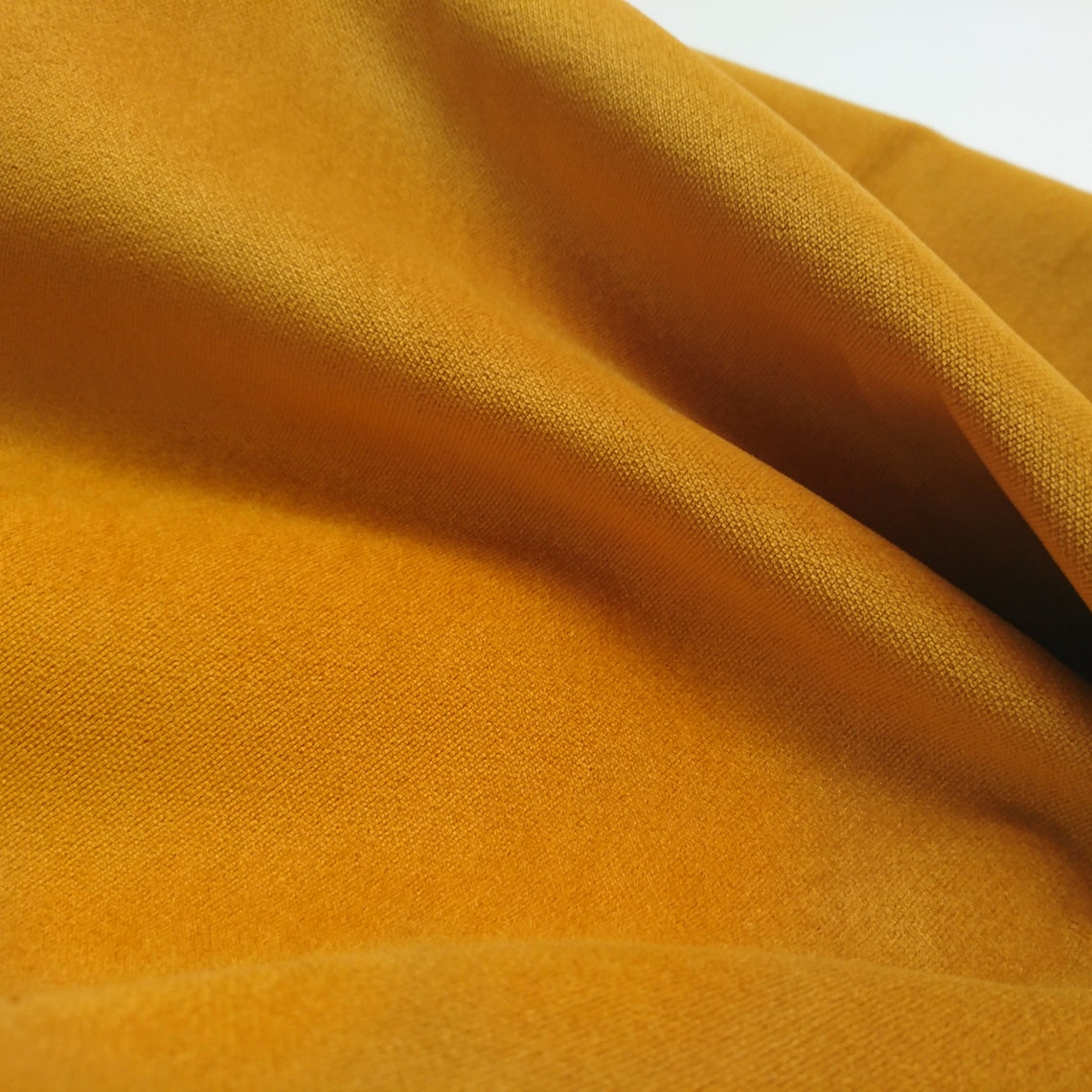 Solid Matt Dark Mustard Upholstery Velvet Textile Fabric - Etsy