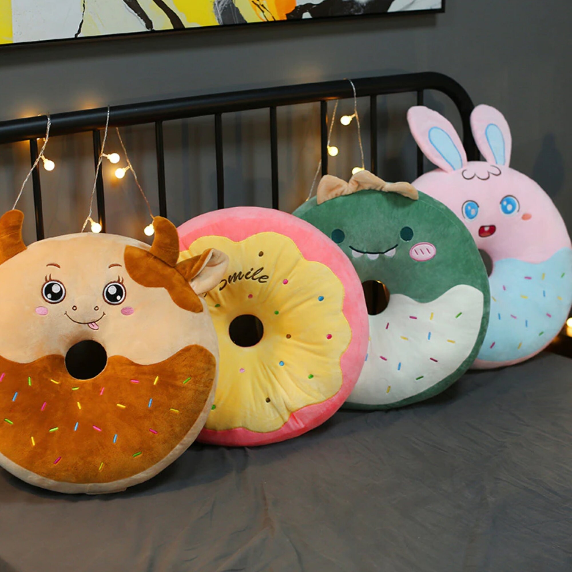 Round Donut Plushies Donut Stuffed Pillow Spinkle Donut | Etsy