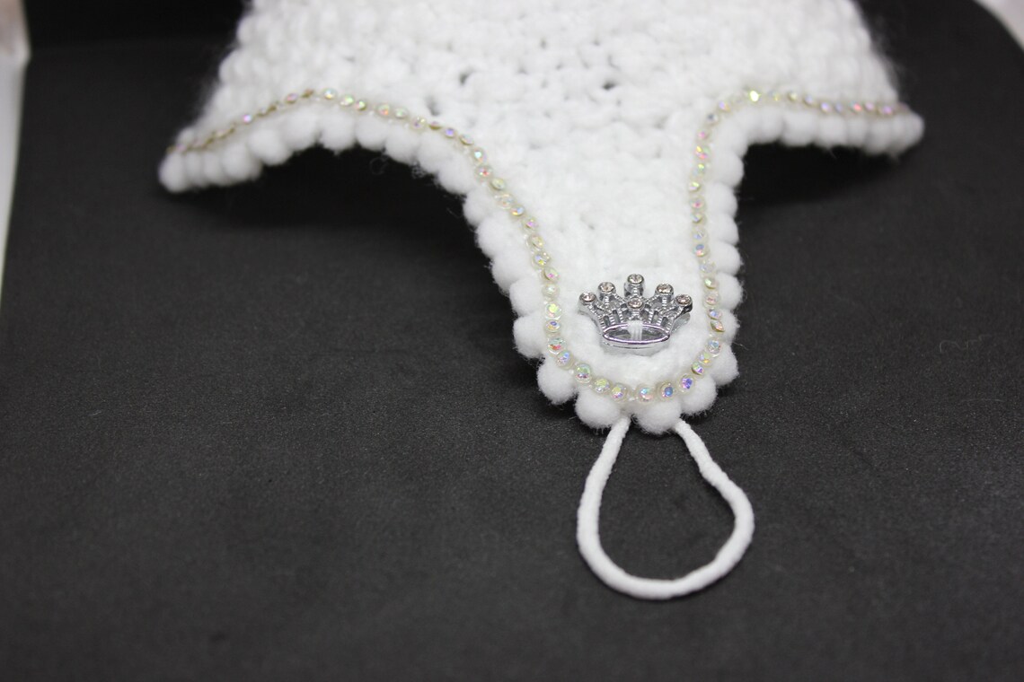 Princess Long Earbonnet With Crown Button - Etsy