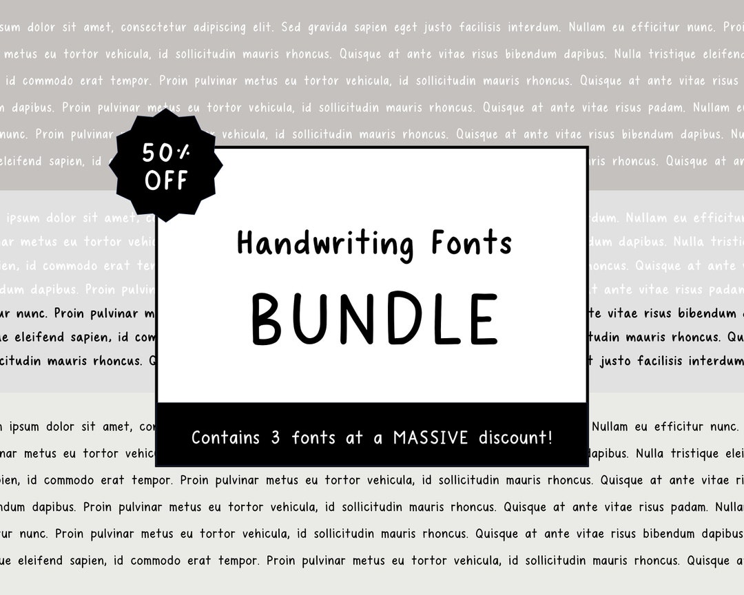 Neat Handwriting Font Bundle for Note-taking Digital Planning - Etsy