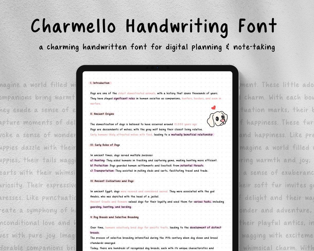 Neat Handwriting Font for Note-taking Digital Planning Font - Etsy