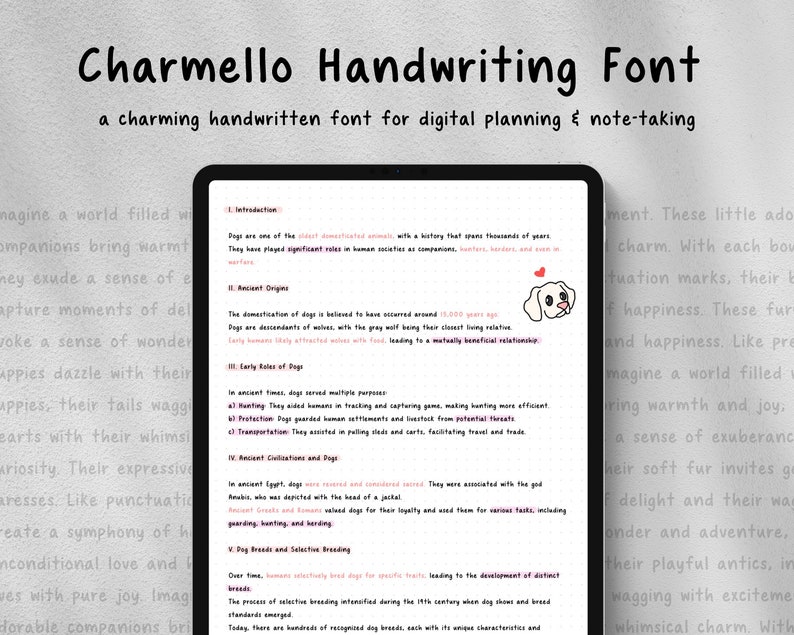 Neat Handwriting Font for Note-taking Digital Planning Font - Etsy