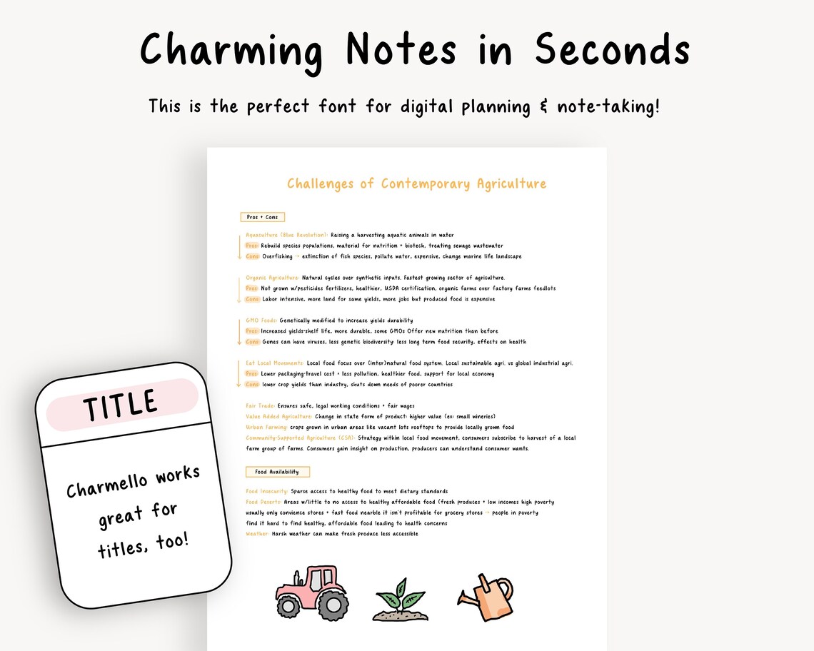 Neat Handwriting Font for Note-taking Digital Planning Font - Etsy