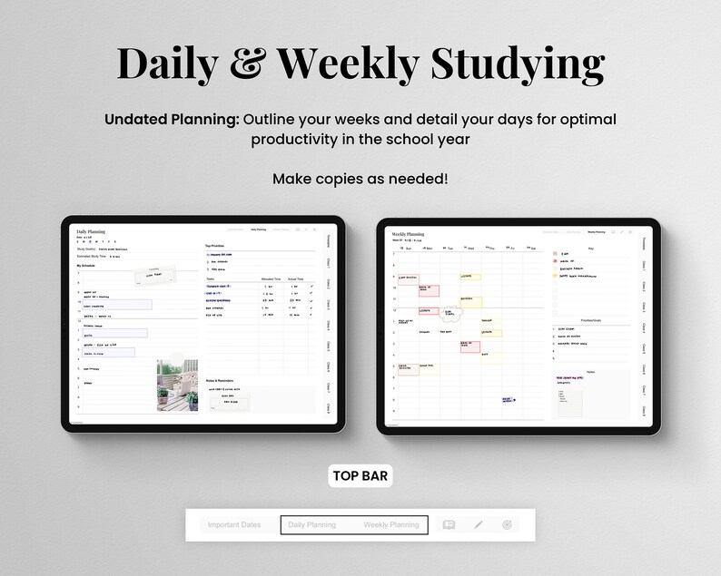 Digital Student Notebook 2023 UNDATED, Student Digital Planner ...