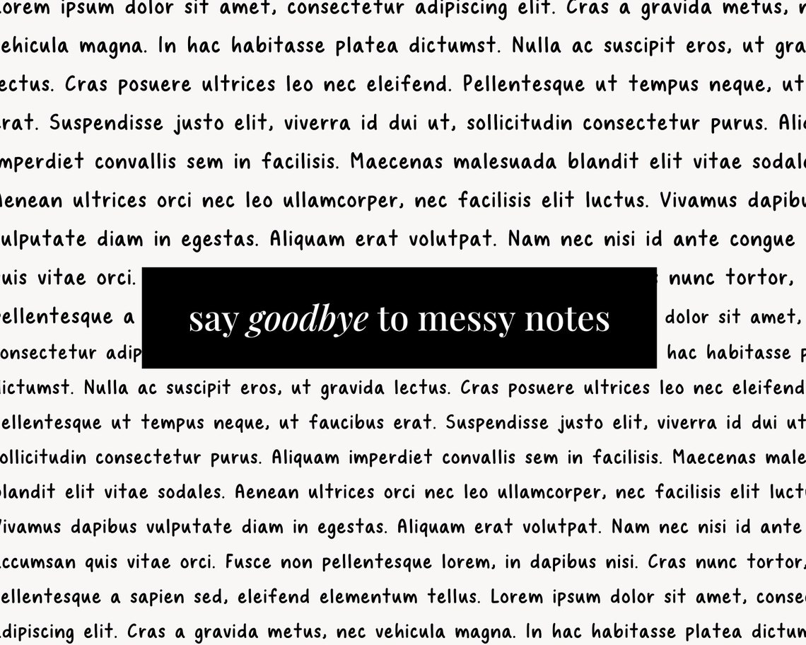 Neat Handwriting Font for Note-taking Digital Planning Font - Etsy