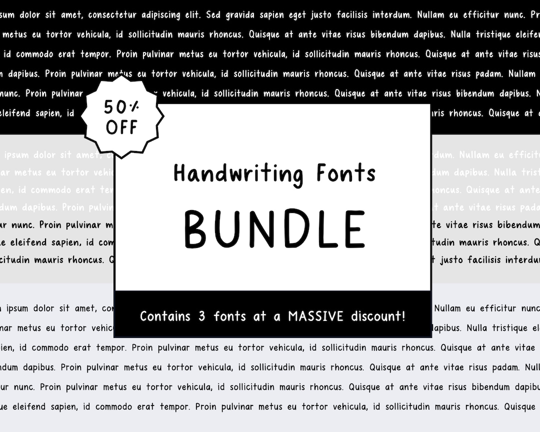 Neat Handwriting Font Bundle for Note-taking, Digital Planning Font ...