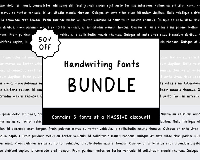 Neat Handwriting Font Bundle for Note-taking, Digital Planning Font ...