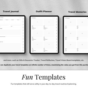 Digital Travel Journal, Digital Vacation Planner Hyperlinked, Digital ...