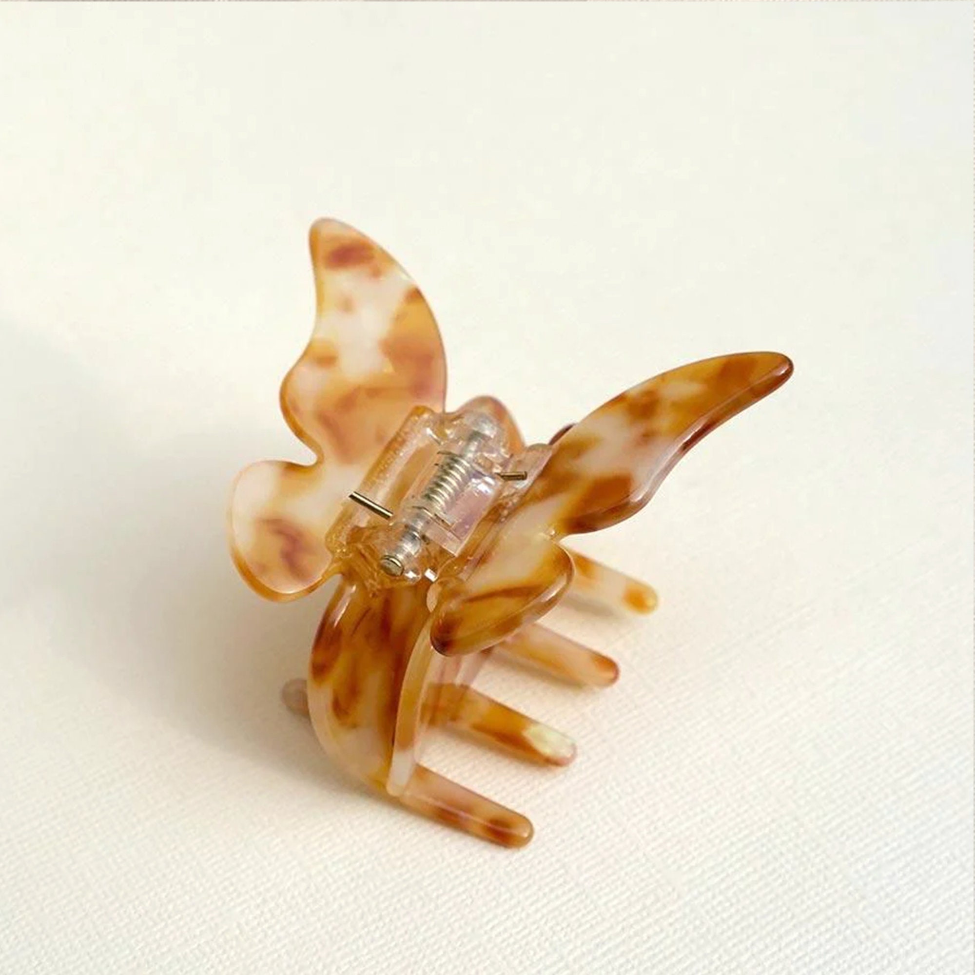 3-PACK Tortoise Butterfly Shell Hair Claw Acetate Hair Claw Multi Color Hair Claw Crab Hair ...