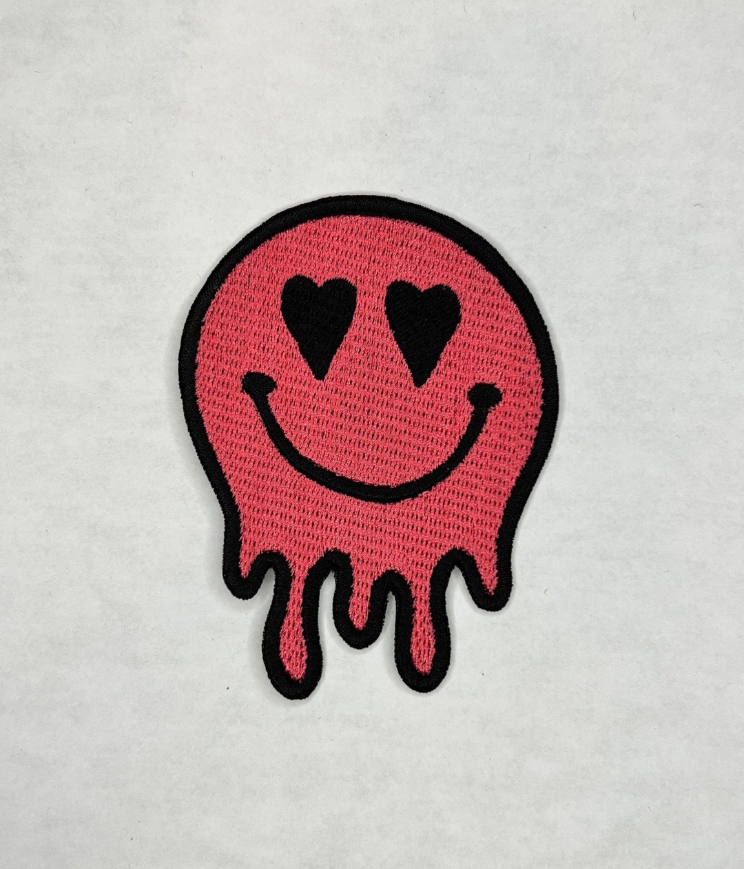 Melting Smiley Embroidered Patch / Iron on Patch / Sew on Patch ...