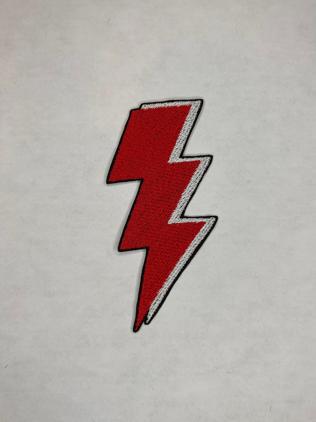 Retro Lightning Bolt Embroidered Patch / Storm Patch / Iron on Patch ...