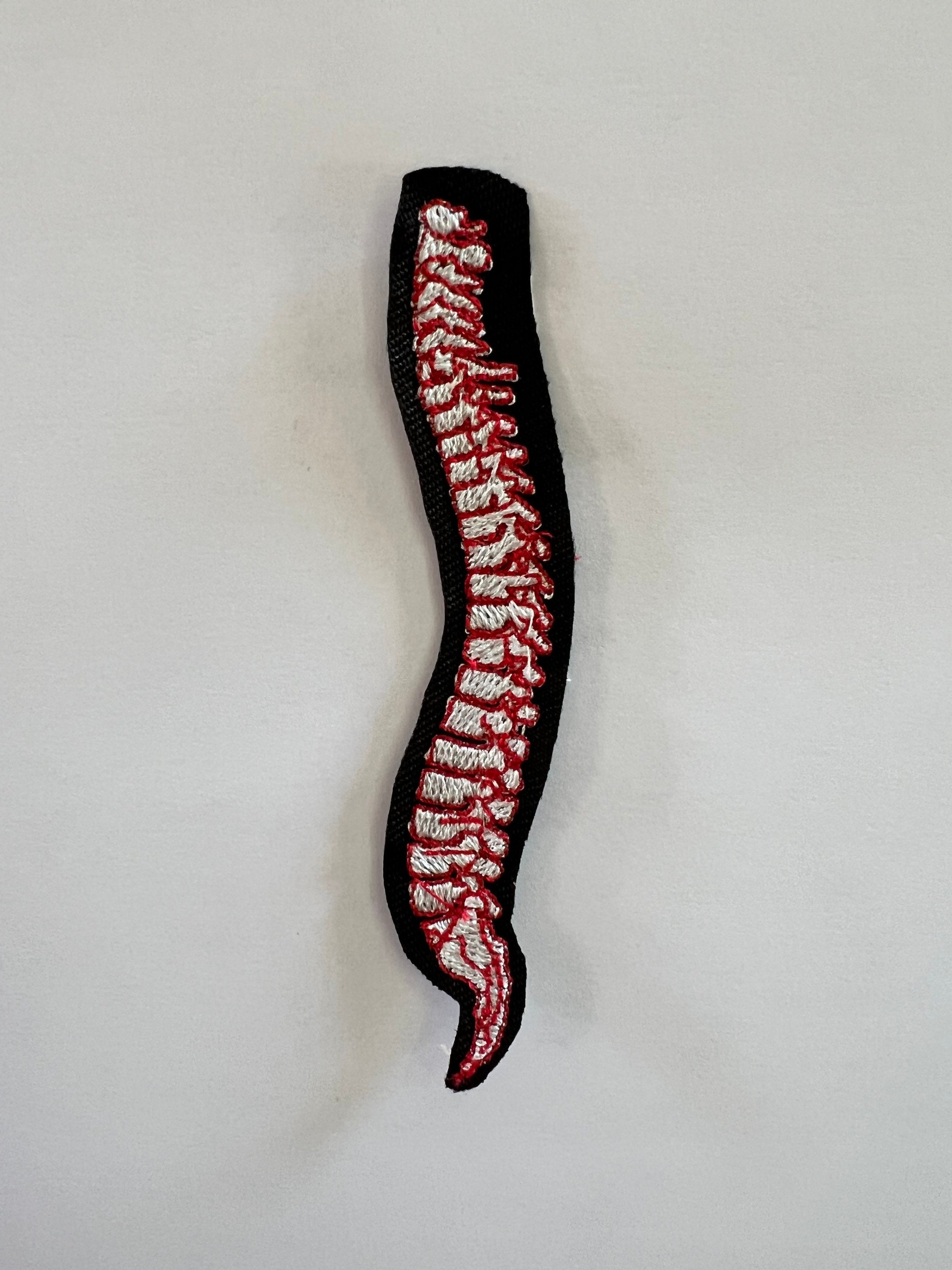 Spine Embroidered Patch / Iron on Patch / Sew on Patch / Ortho - Etsy