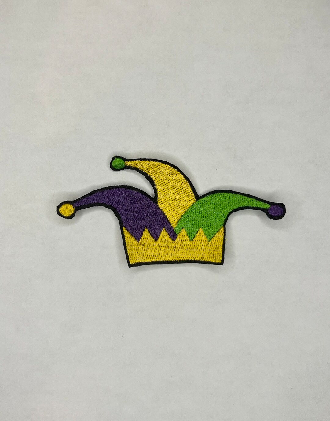 Jester Hat Embroidered Patch / Mardi Gras Patch / Iron on Patch / Sew ...