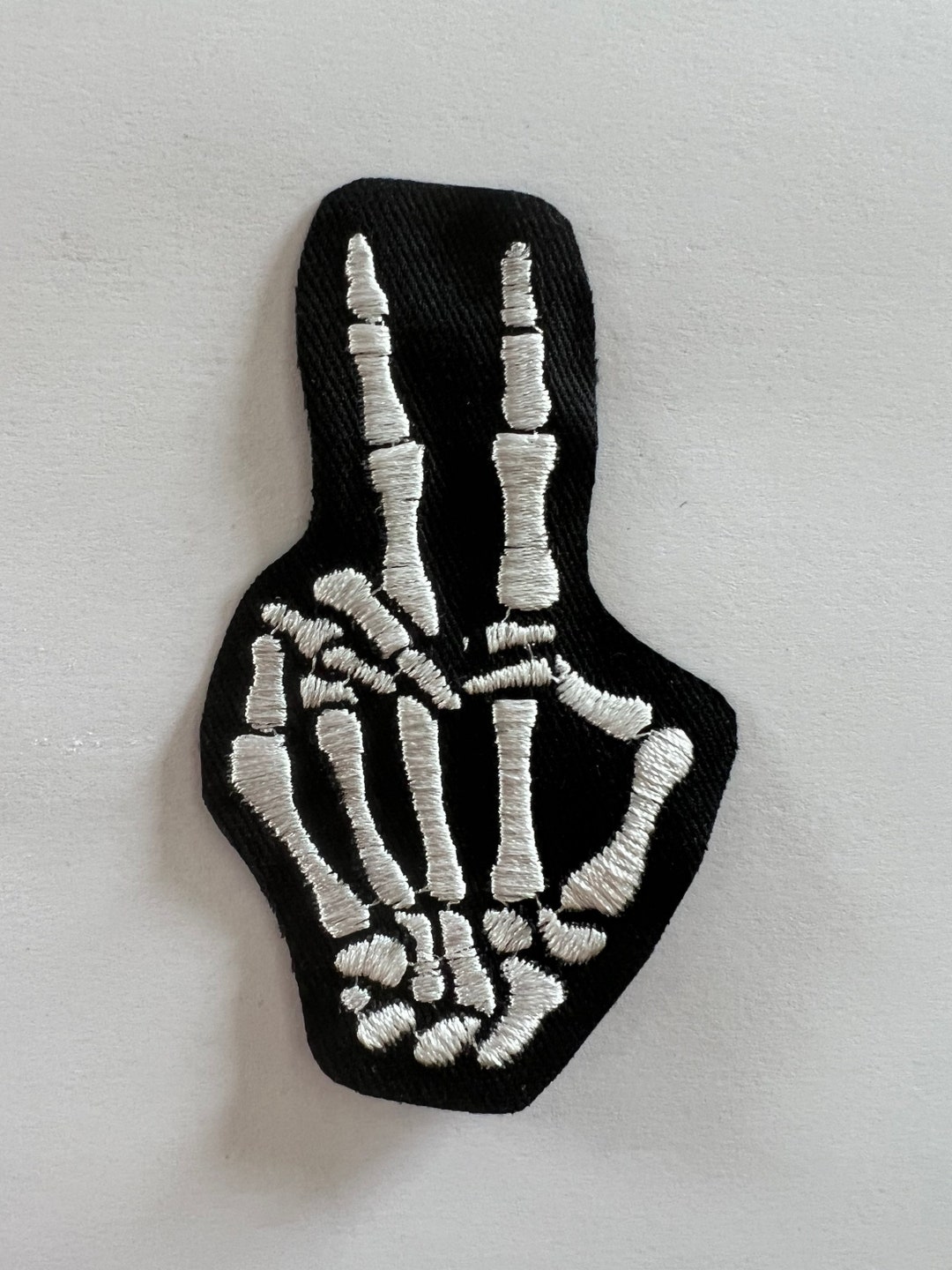 Skeleton Peace Sign - 3 Inch Embroidered Patch / Iron-on / Sew-on ...