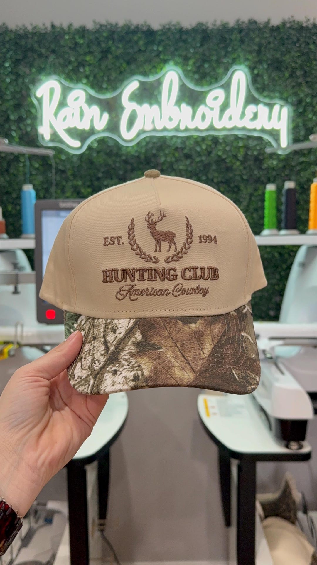 Hunting Club Camo Trucker Hat / American Cowboy Trucker Hat / Camo ...