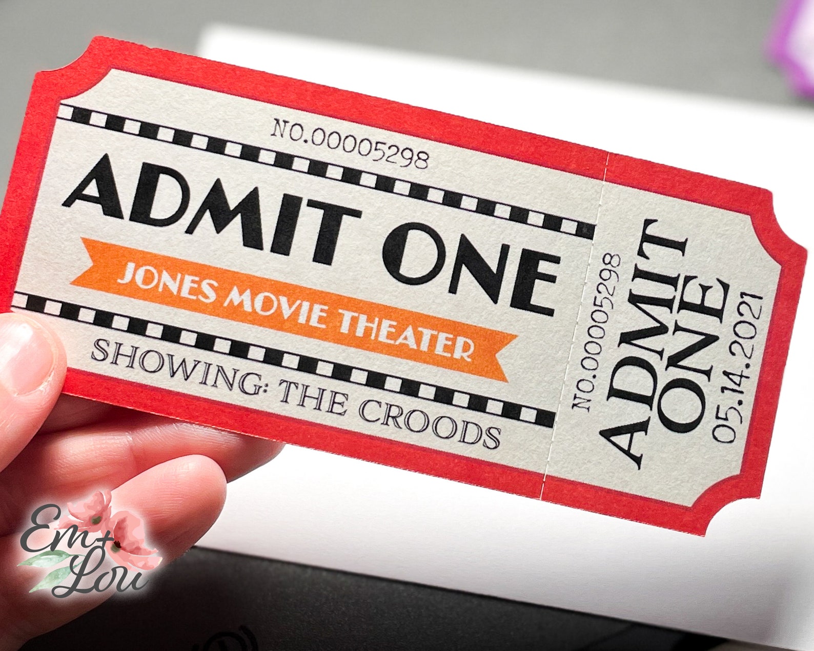 Movie Tickets Digital Download - Movie Night Invitation- Home Theater ...