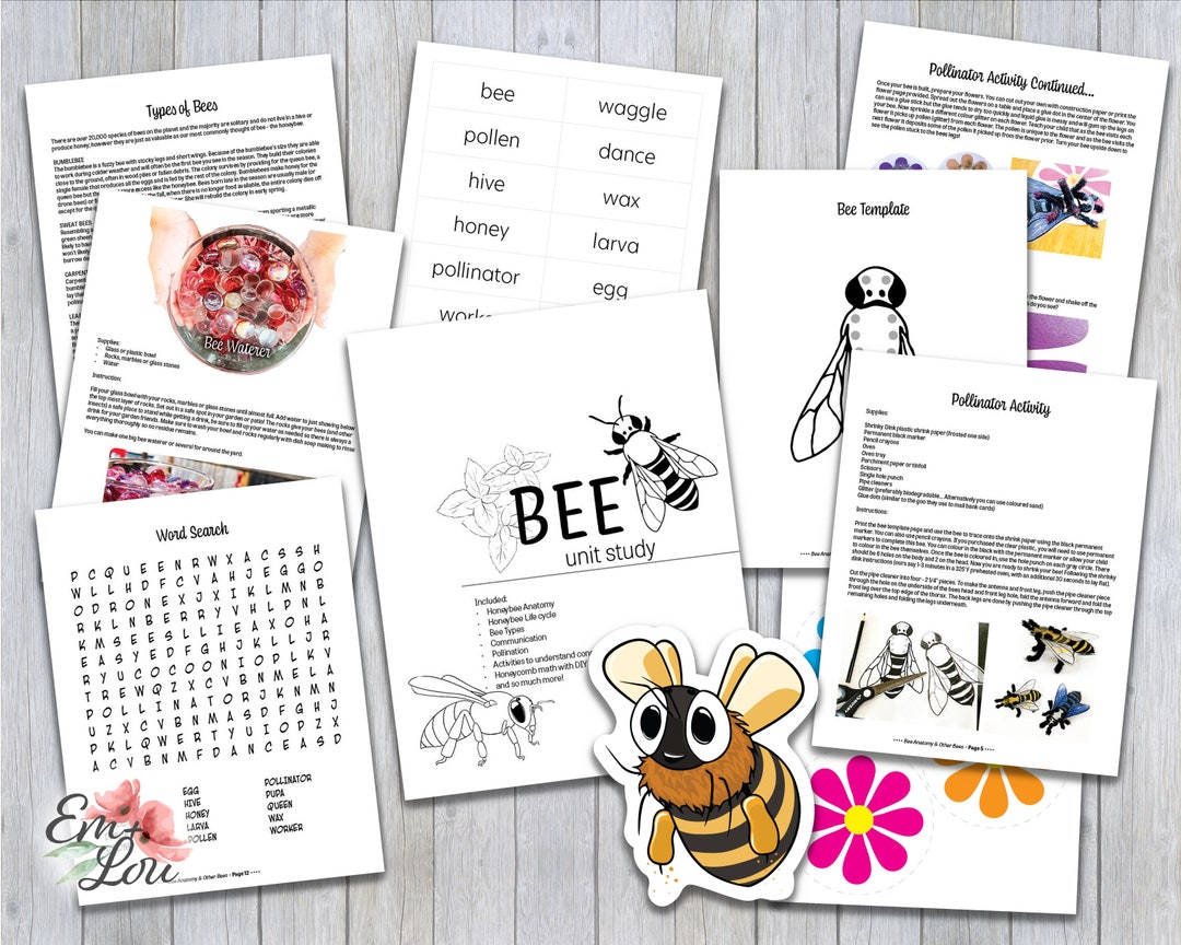 Bee Unit Study - Bee Unit Study for Preschool, Kindergarten, Grade 1 ...