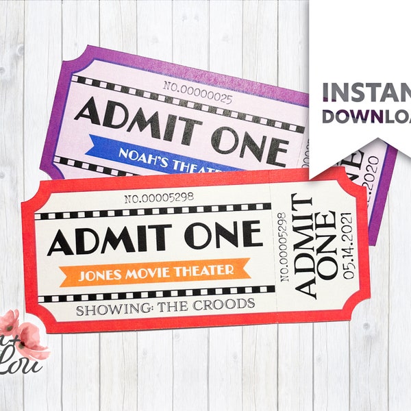 Movie Ticket - Etsy