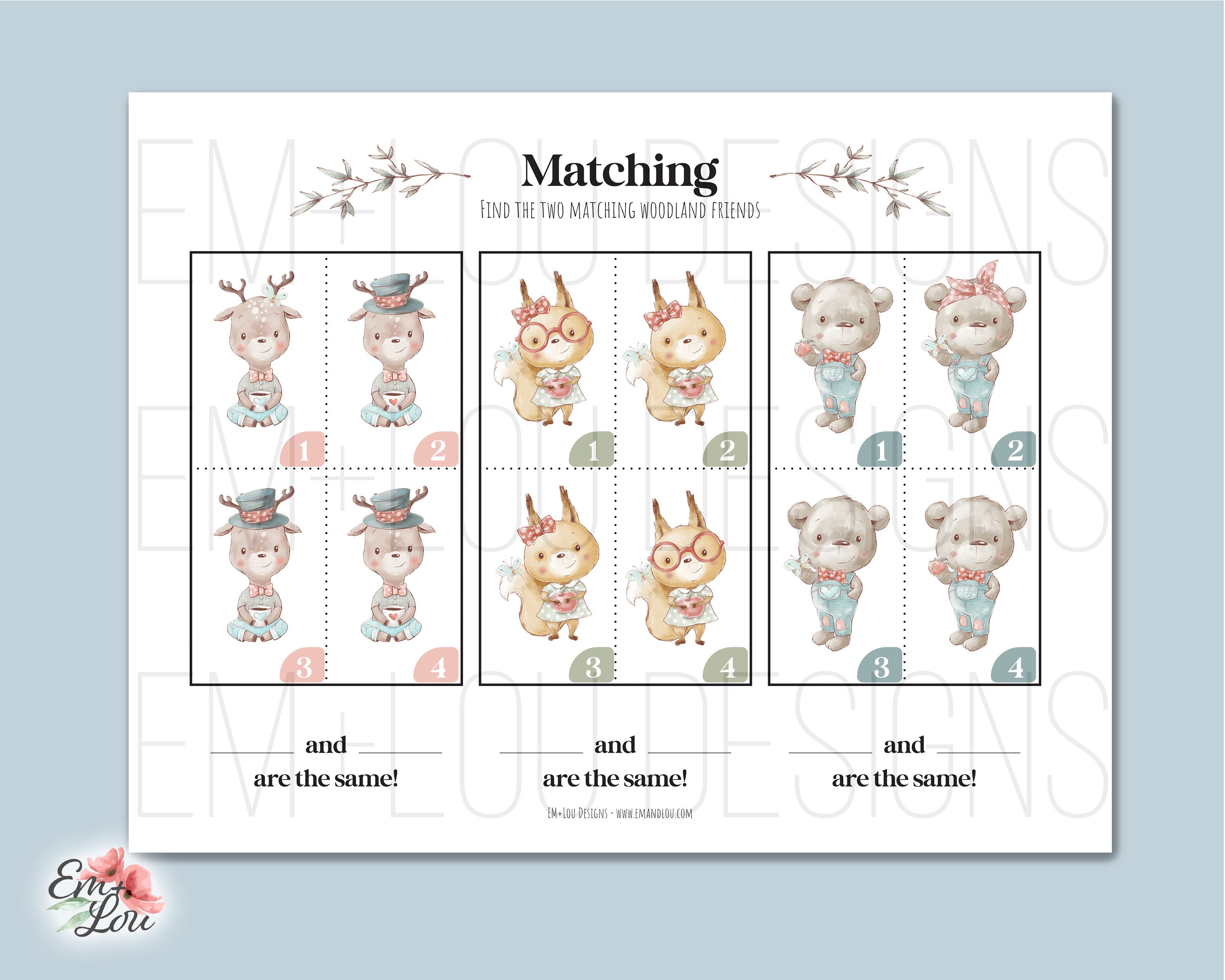 Woodland Preschool Activity Worksheets Preschool Worksheets - Etsy