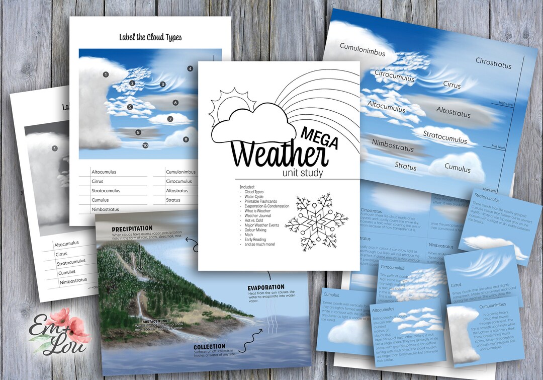 Weather Unit Study, Mega Unit Study - Weather Unit Study for Early ...