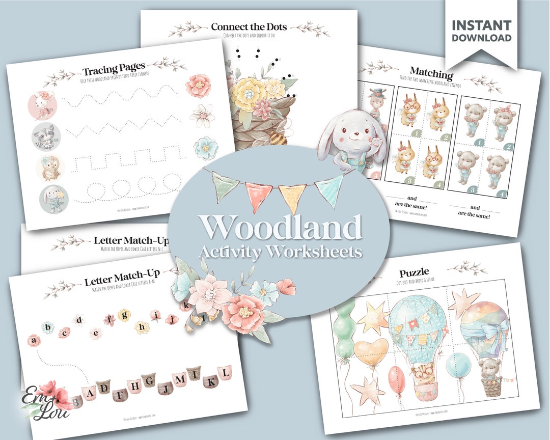 Woodland Preschool Activity Worksheets – Letter Tracing (PDF Download ...