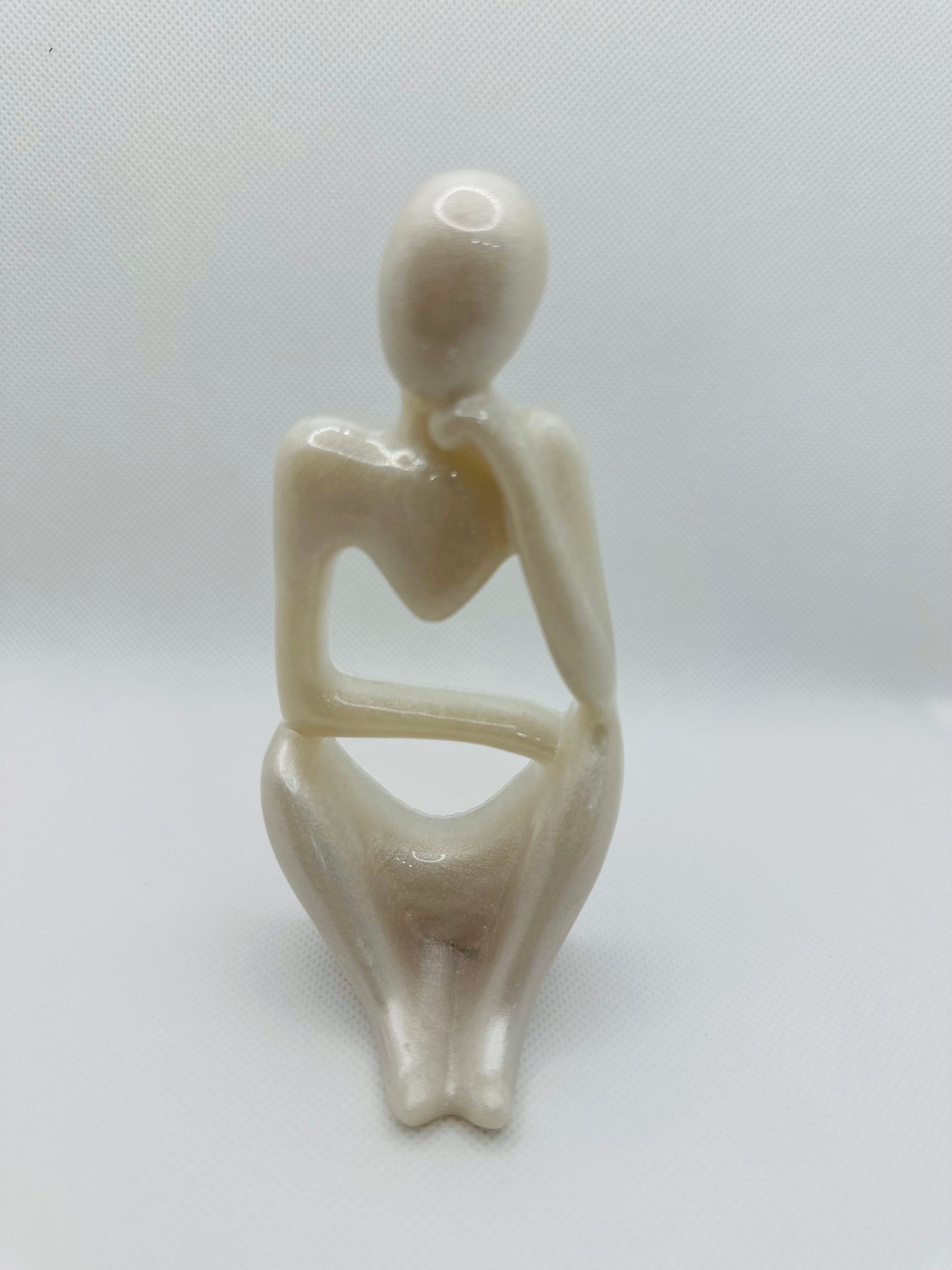 Abstract Thinker Statue Set of 3 Resin Figurine Modern Sculpture ...