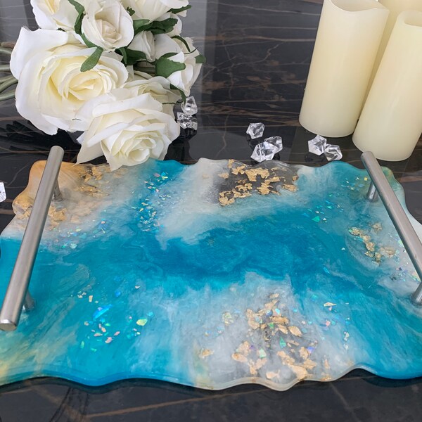 Resin Serving Tray - Etsy