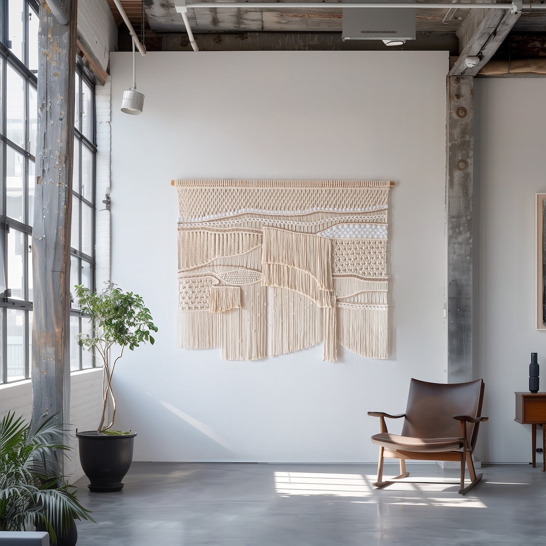Extra Large Macrame Wall Art for Living Room, Natural Macrame for ...