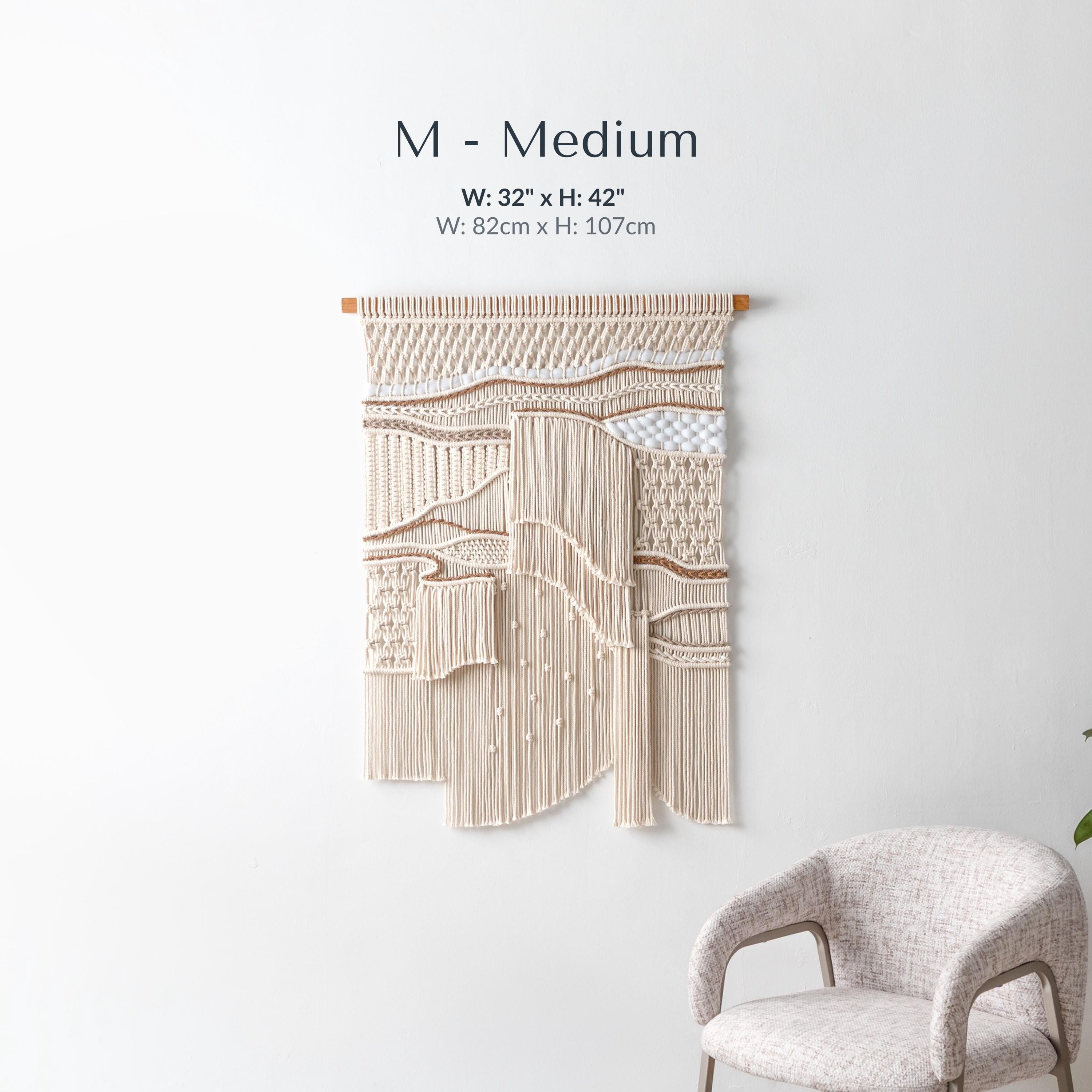 Extra Large Neutral Macrame Wall Art – Handmade Woven Tapestry With ...