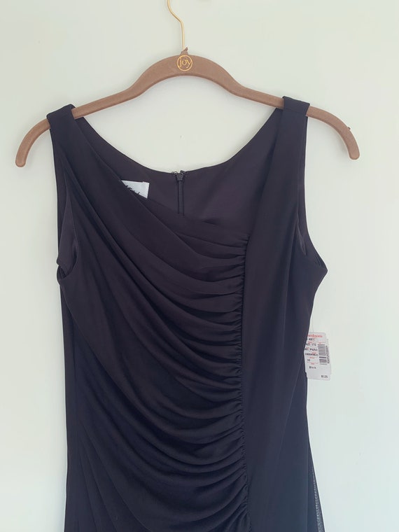 Vintage 2000s Patra Designer Black Chiffon Ruched Par… - Gem