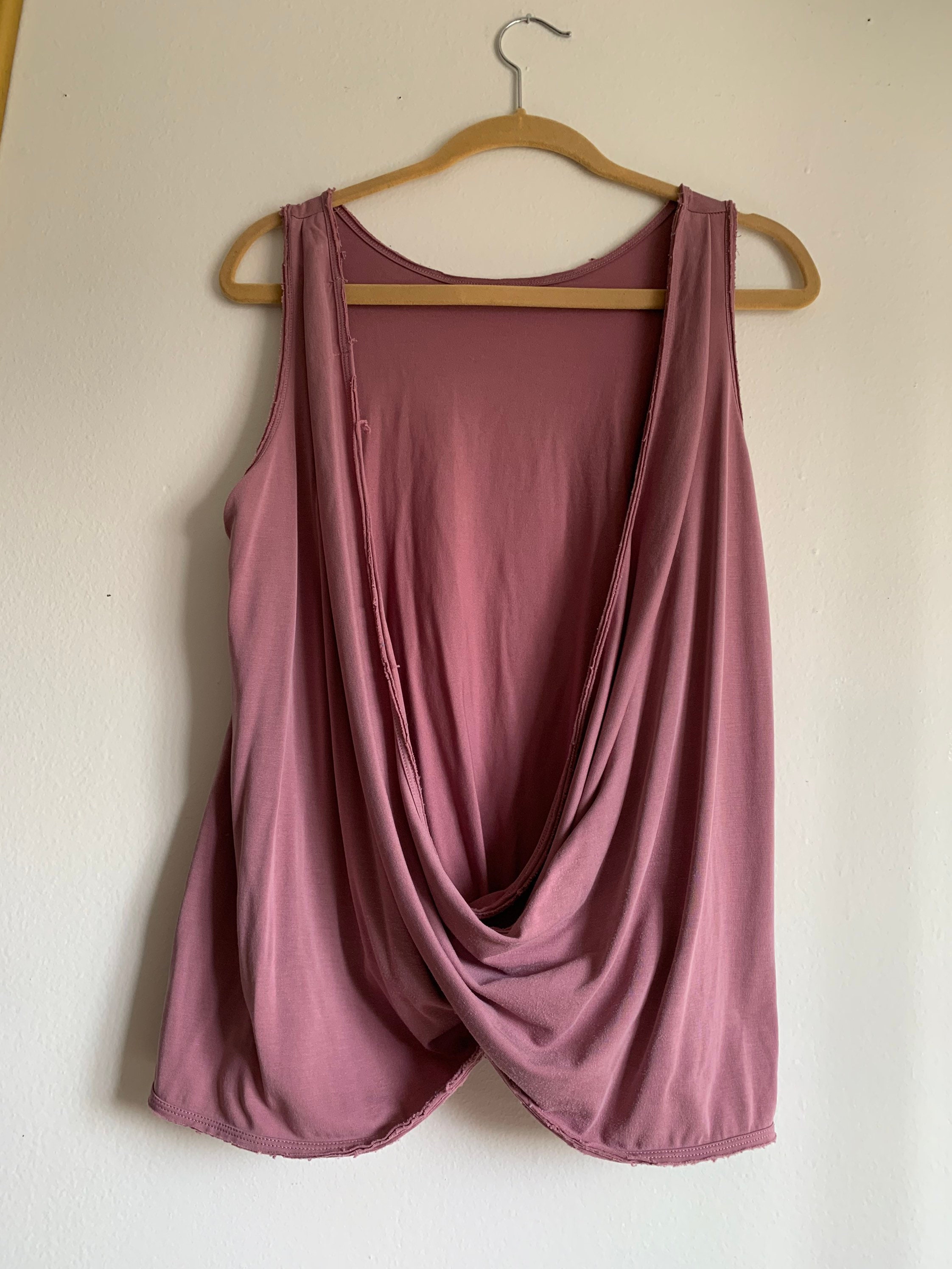 Vintage Pink Tank With Plunging Scoop Back Medium - Etsy