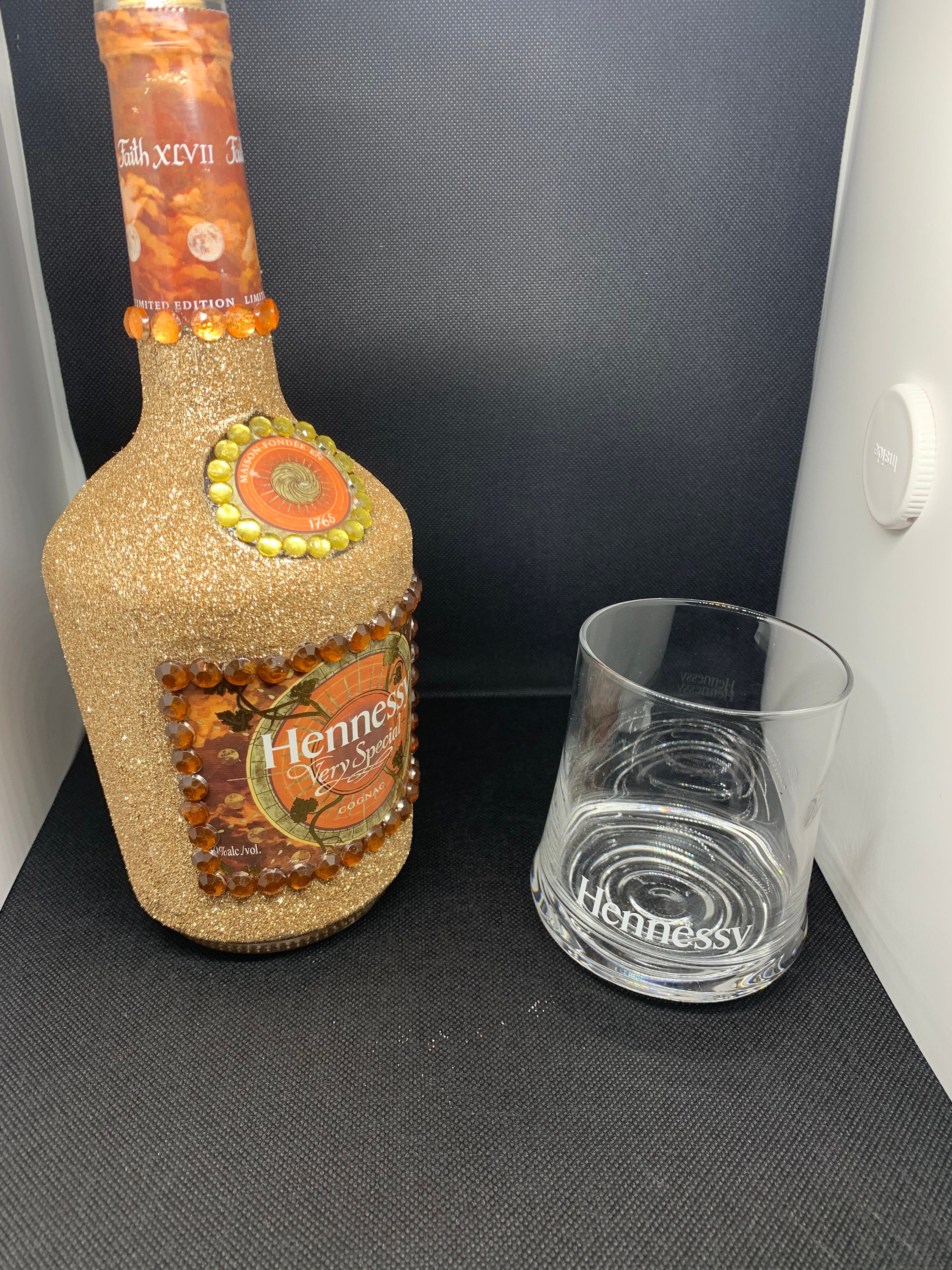 Bling Henny Bottle- Special Edition With Glass (empty) - Etsy