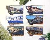 Montana State Sticker Set 6 Stickers Big Sky Country - Etsy